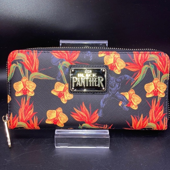 Loungefly | Bags | Loungefly Black Panther Floral Wallet | Poshmark